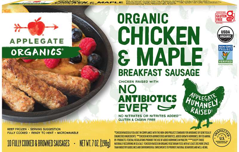 Applegate Farms Organic Chicken Maple Sausage Keto Gluten Free